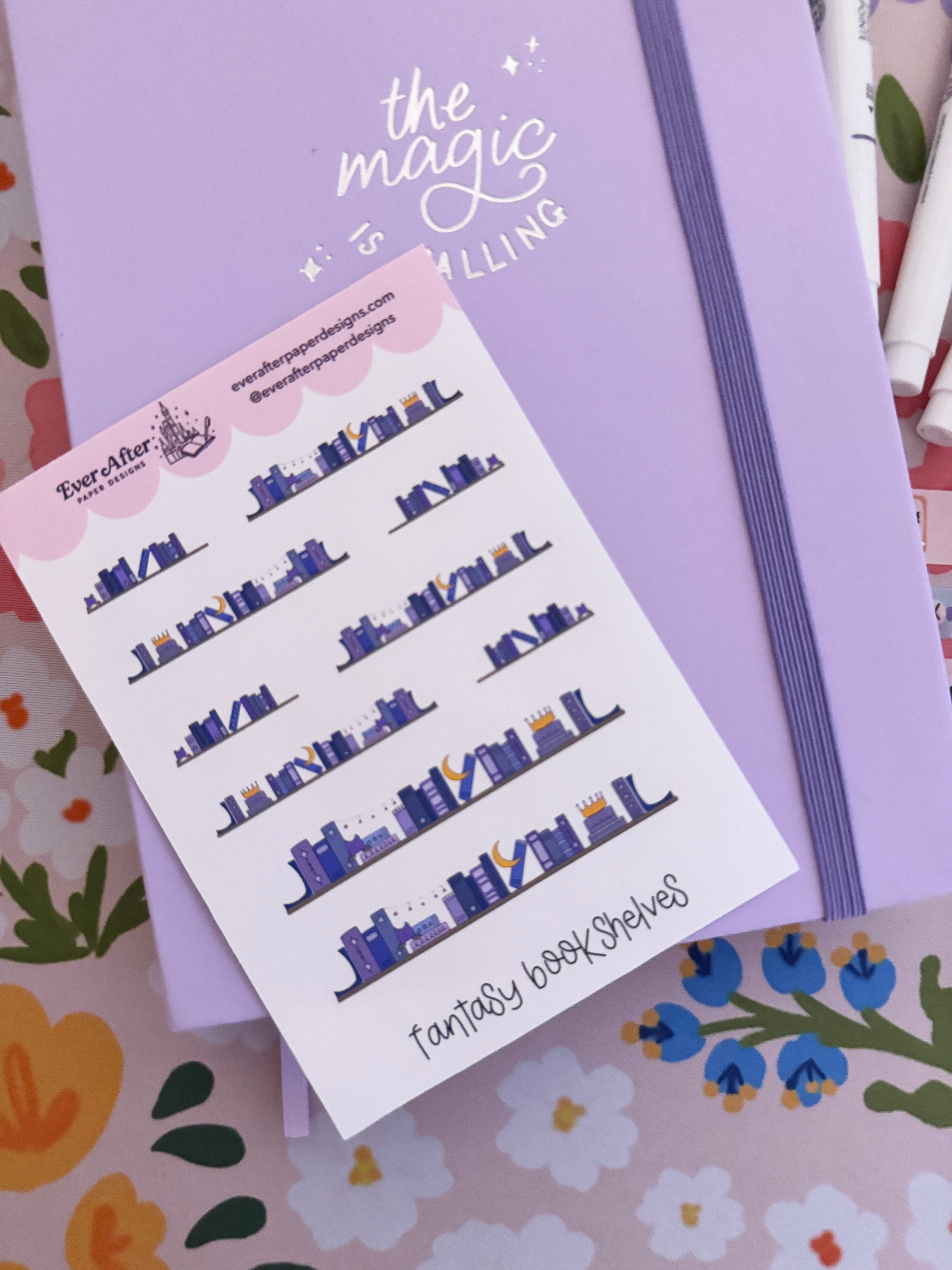 Fantasy Bookshelves Sticker Sheet – Ever After Paper Designs