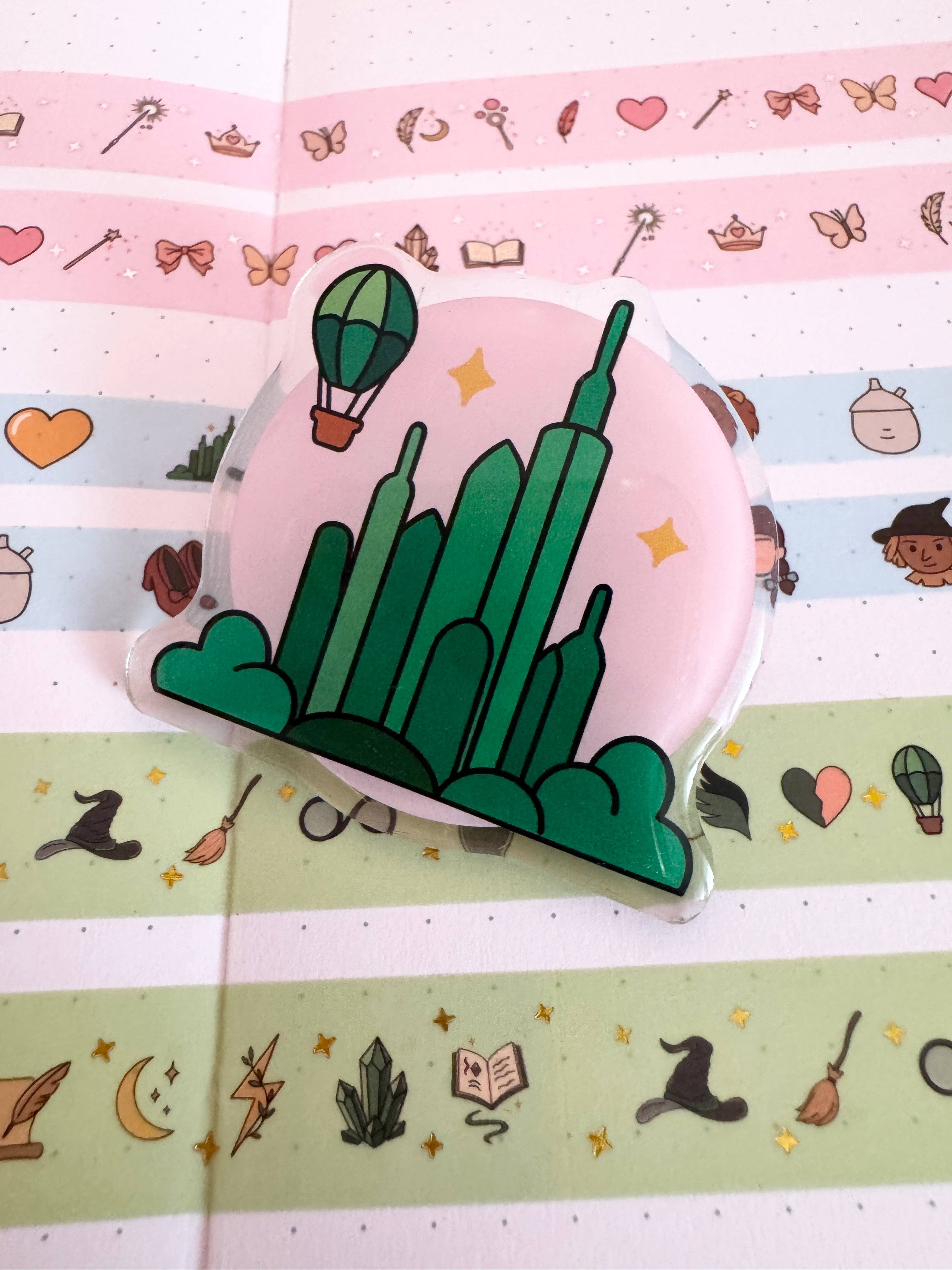 Emerald City Acrylic Pin – Ever After Paper Designs